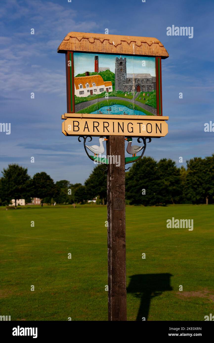 Village Sign, Barrington, Cambridgeshire Stock Photo - Alamy
