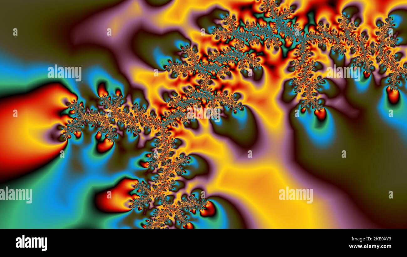 Abstract fractal background Infinite universe computer generated image ...
