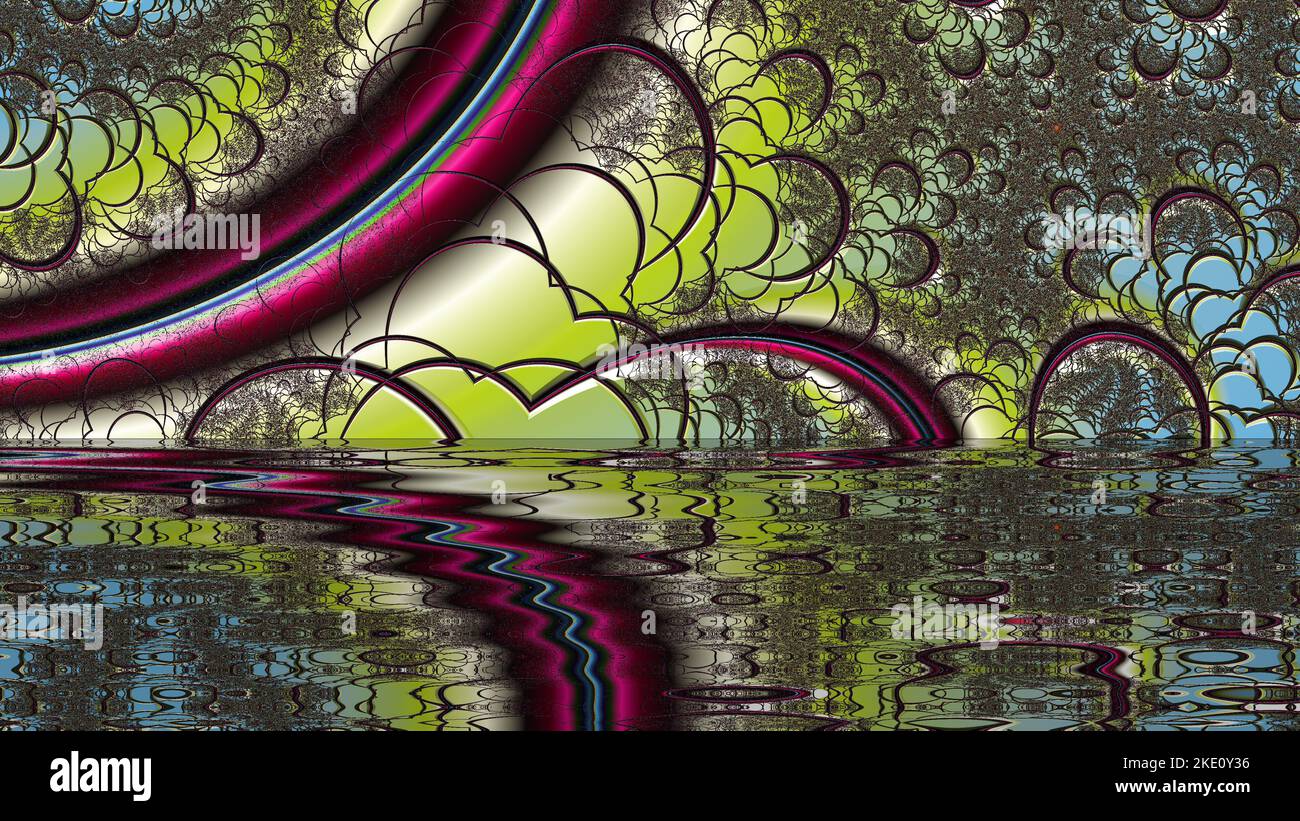 Abstract fractal background Infinite universe computer generated image ...