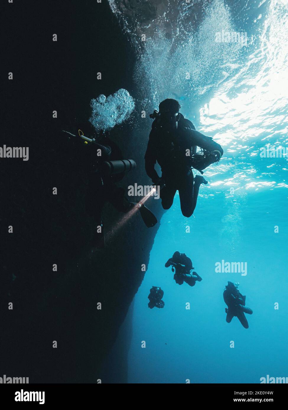 The technical scuba diving training in Gozo, Malta Stock Photo - Alamy