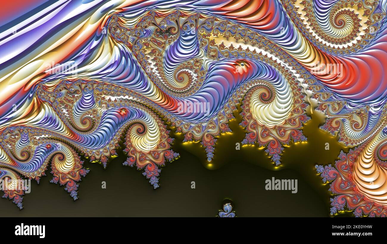 Abstract fractal background Infinite universe computer generated image ...