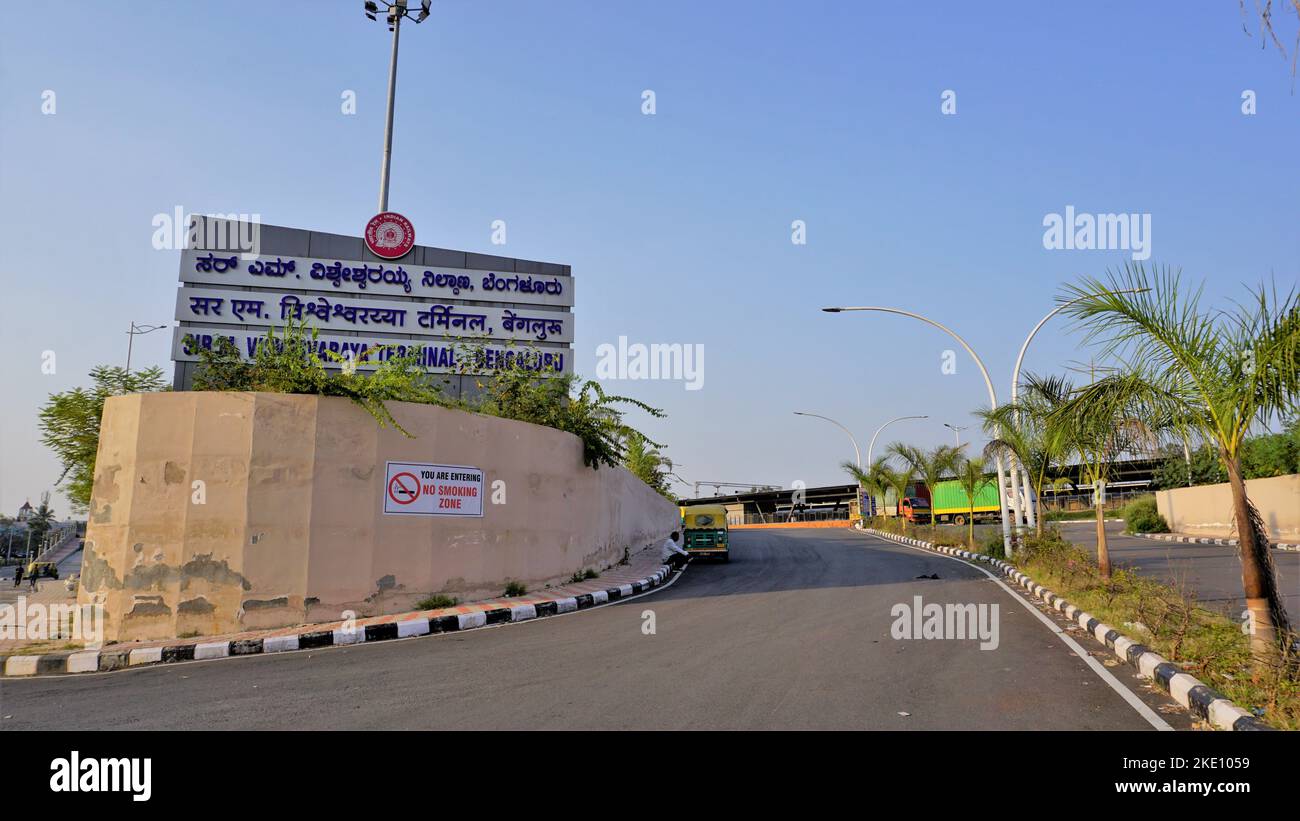 Bangalore,Karnataka,India-October 26 2022: Entrance with sign board of ... Bangalore,Karnataka,India-October 26 2022: Entrance with sign board of ...