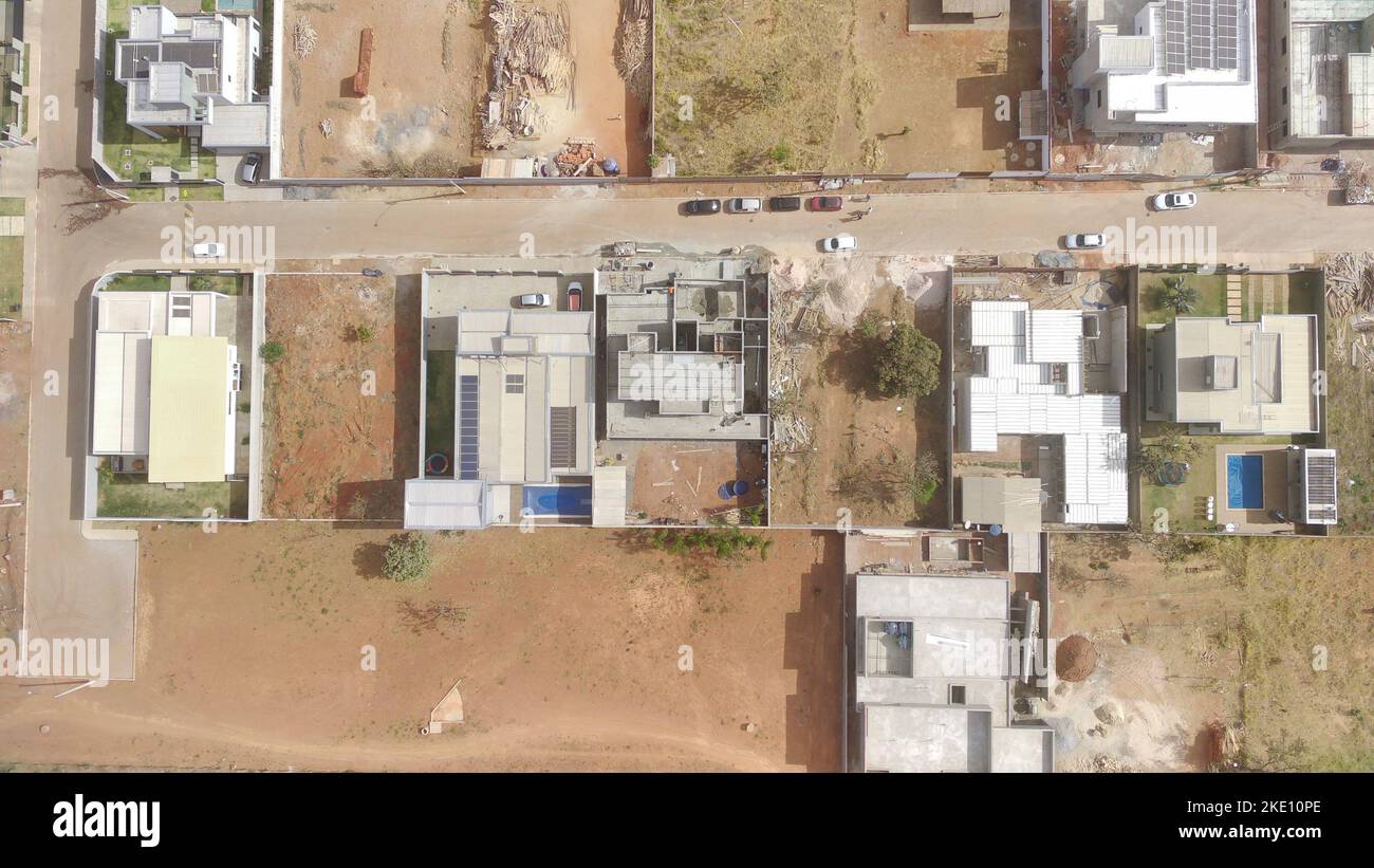 A top view of building construction process Stock Photo - Alamy