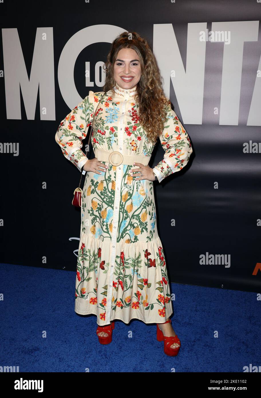 MIAMI, FL - NOV 8: Jessi Leon is seen during the premier of Los Montaner (Disney+) series which ...