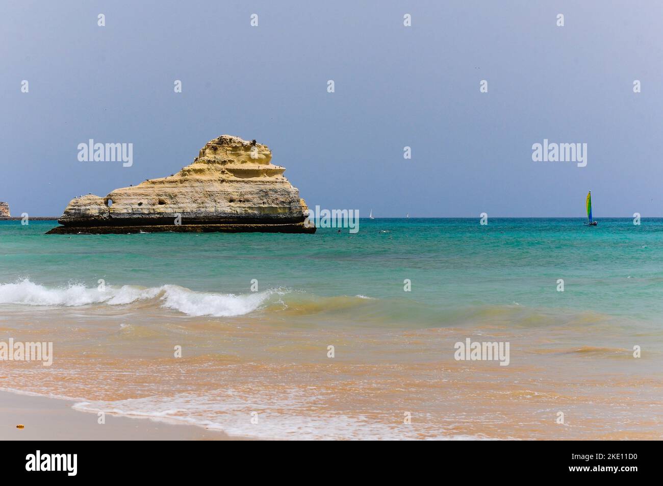 Tres Castelos beach and Atlantic Ocean in Portugal Stock Photo - Alamy