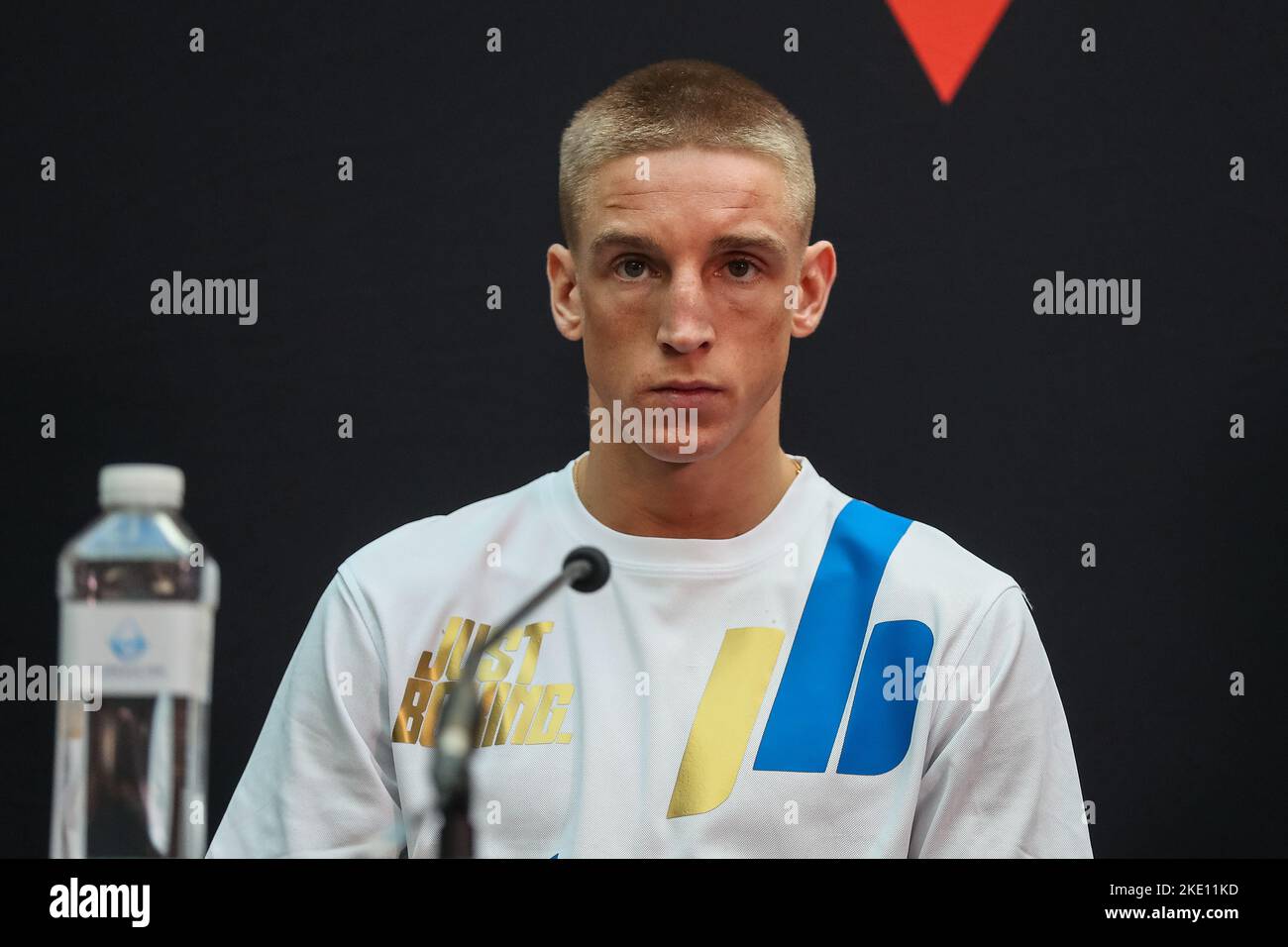 Jack Bateson during the Sunny Edwards v Felix Alvarado press conference ...