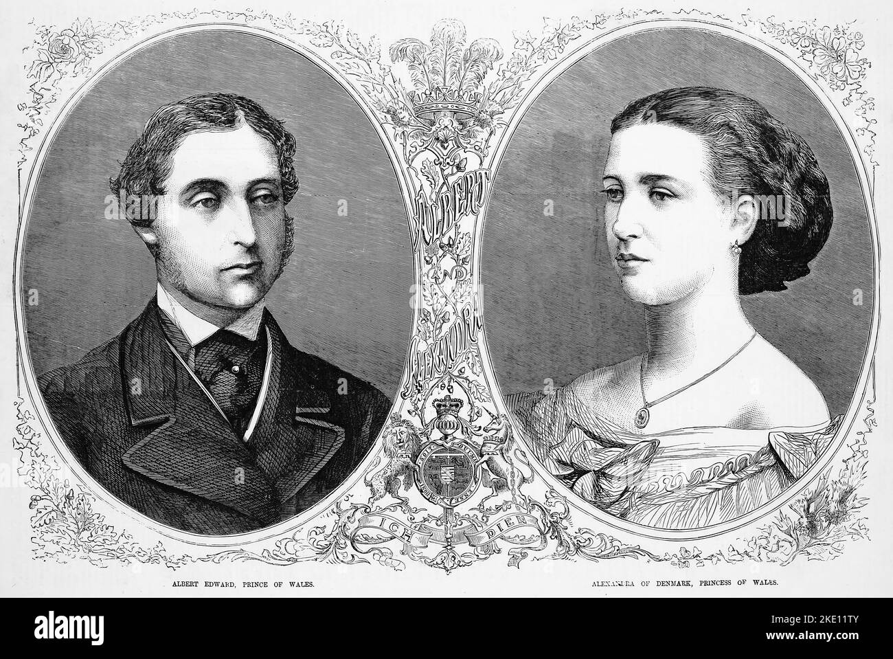 Portraits of Albert Edward, Prince of Wales (Edward VII) and Alexandra ...