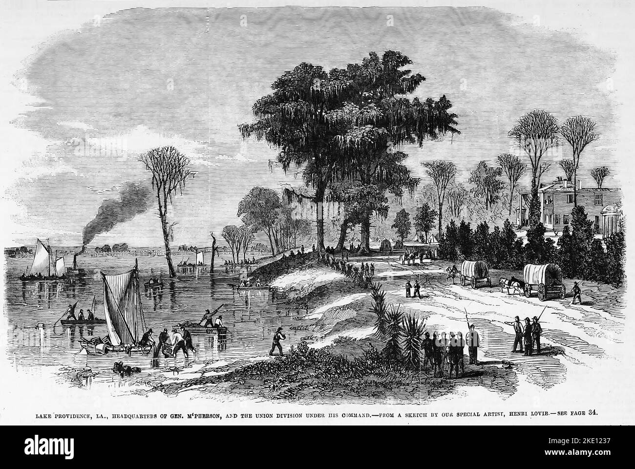 Lake Providence, Louisiana, headquarters of General James Birdseye ...