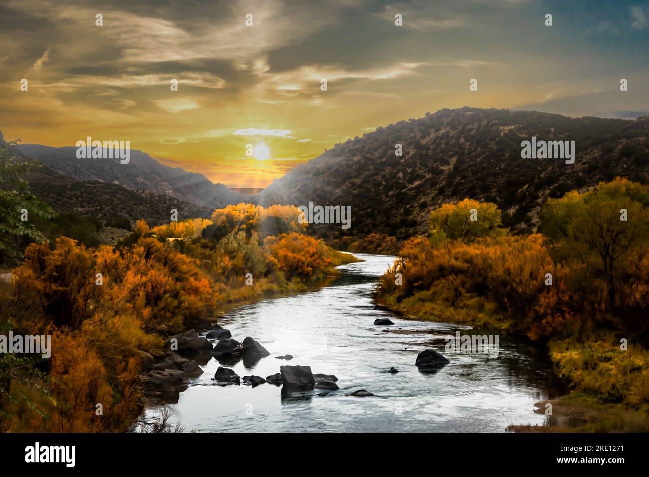 The Enchanted Circle of northern New Mexico Taos New Mexico Stock Photo ...