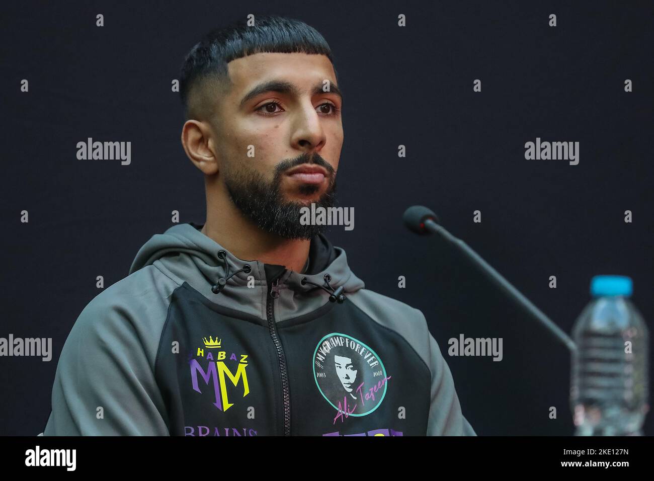 Shabaz Masoud during the Sunny Edwards v Felix Alvarado press ...