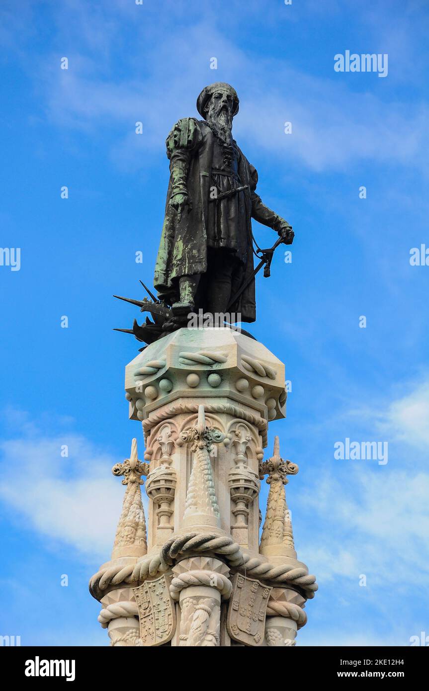 Monument to Afonso de Albuquerque in the square of the same name in the ...