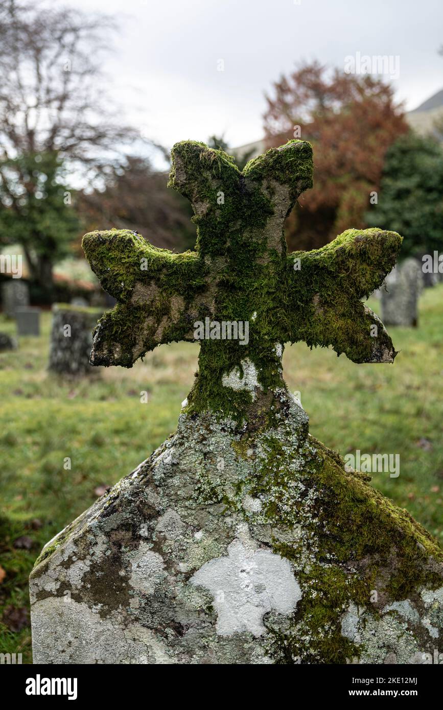 Carved stone cross St John's Church is in the valley of St John's in ...