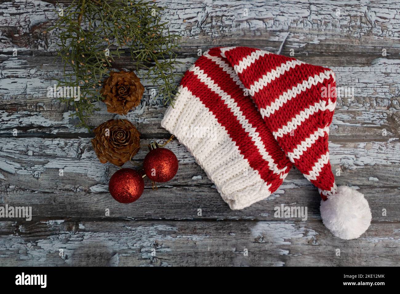 Red and white wool hats hi-res stock photography and images - Alamy