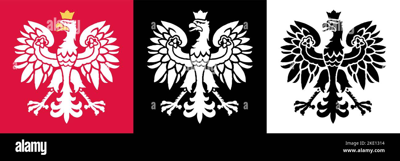 Eagle Polish Sign Emblem Poland Vector Silhouette Graphic Stock Vector ...