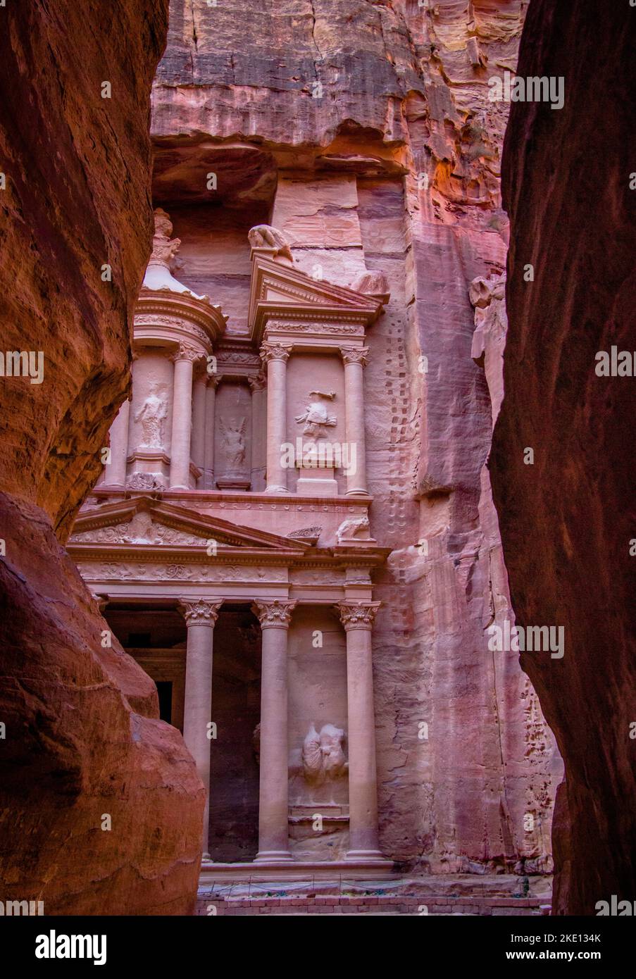 The mesmerizing landscape of the historic Petra Monastery in Jordan, in ...