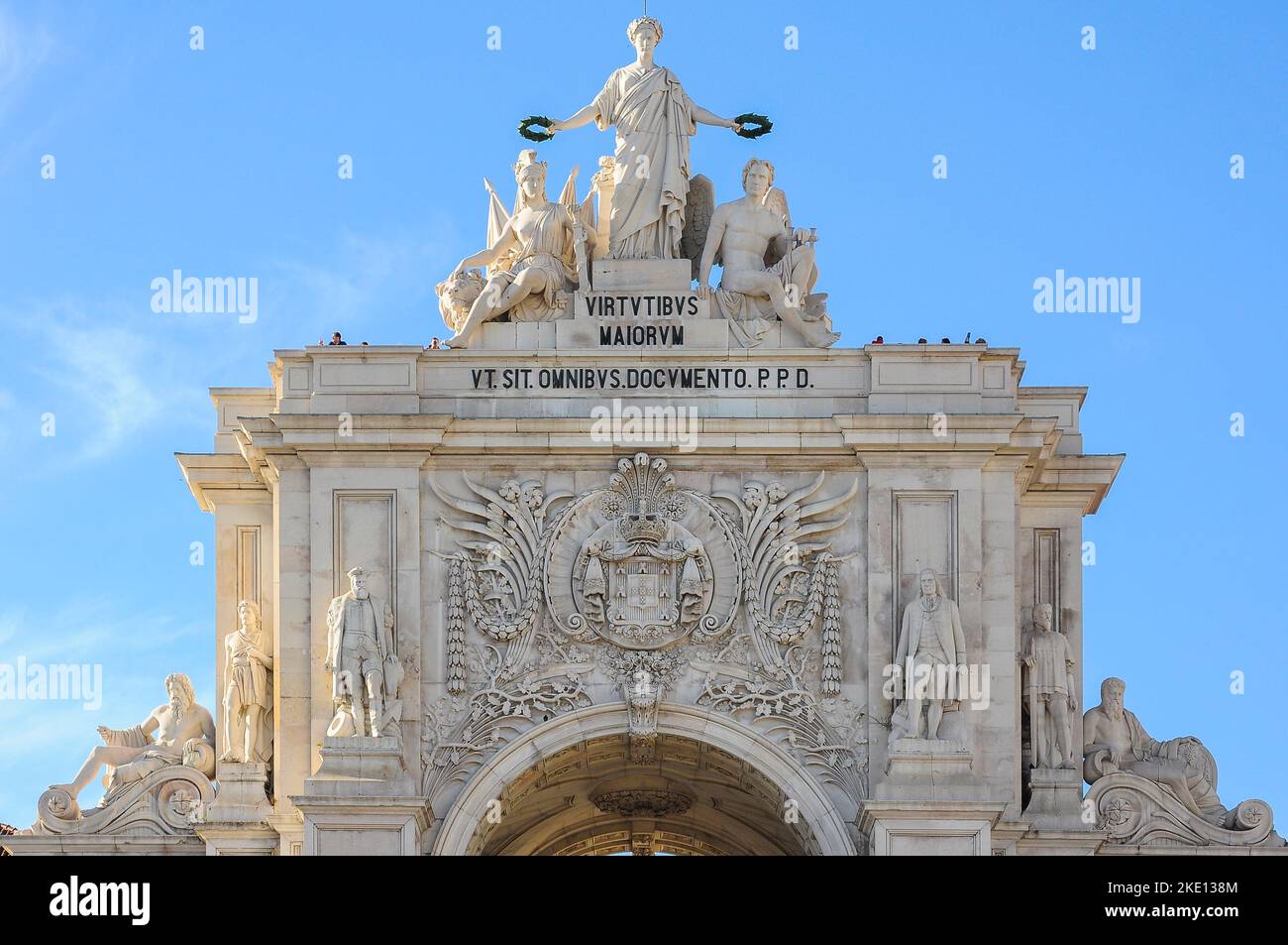 Rua Augusta Arch, triumphal arch-like on the Praça do Comércio ...