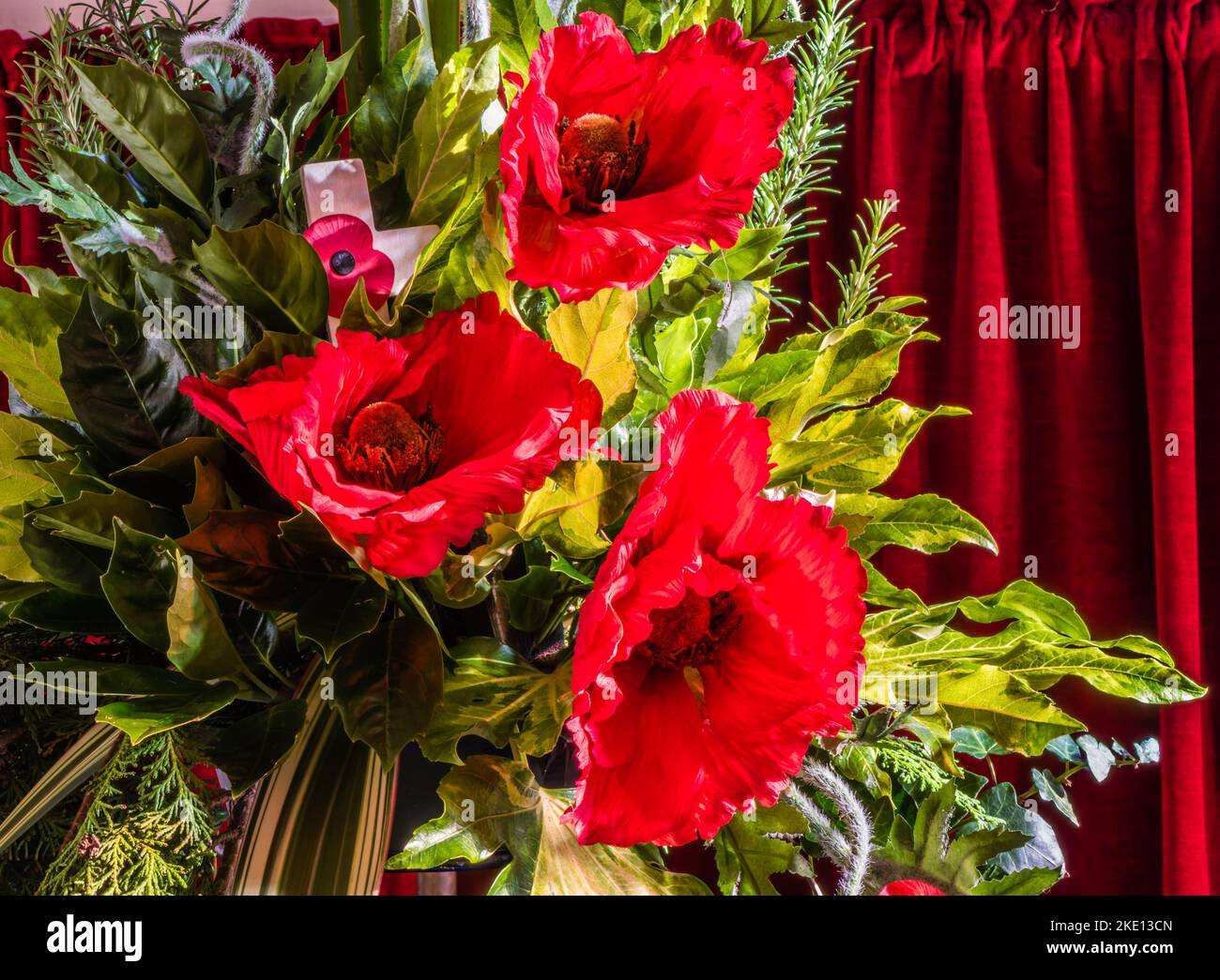 Remembrance Day Flower Display in All Saints Church, East Budleigh ...