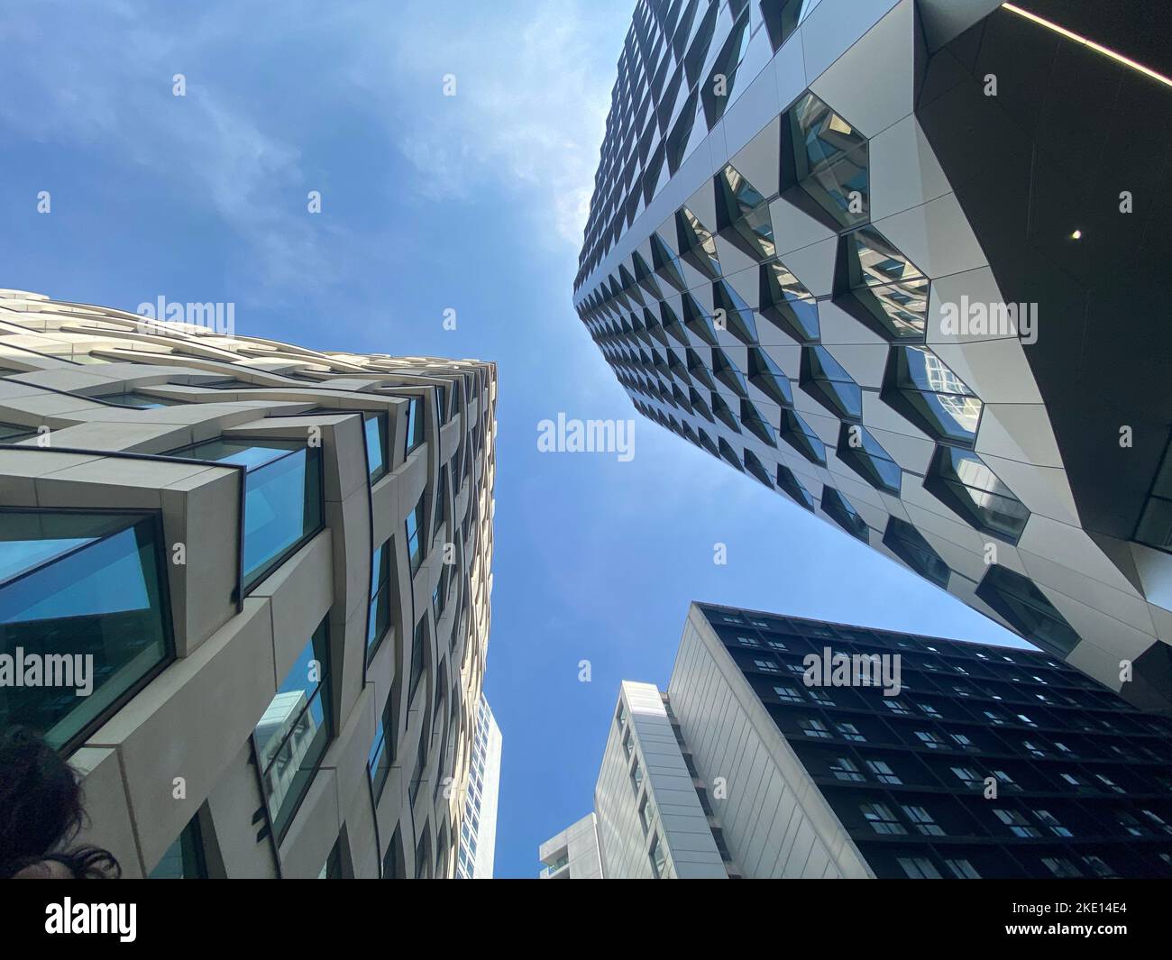 A low angle view of beautiful modern buildings Stock Photo - Alamy