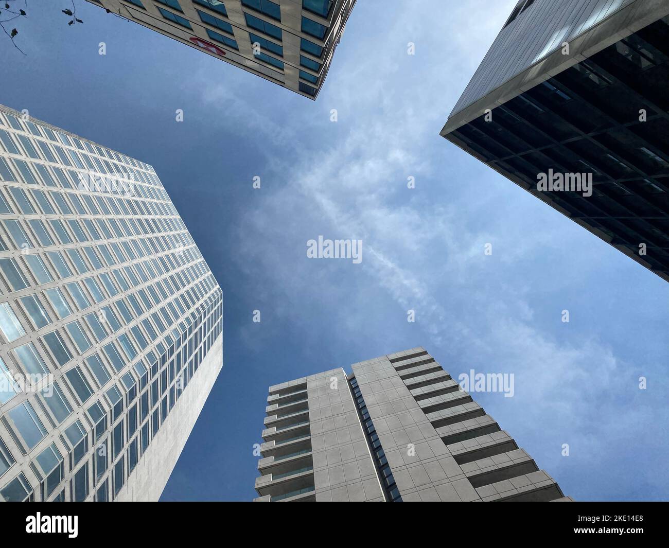 A low angle view of beautiful modern buildings Stock Photo - Alamy