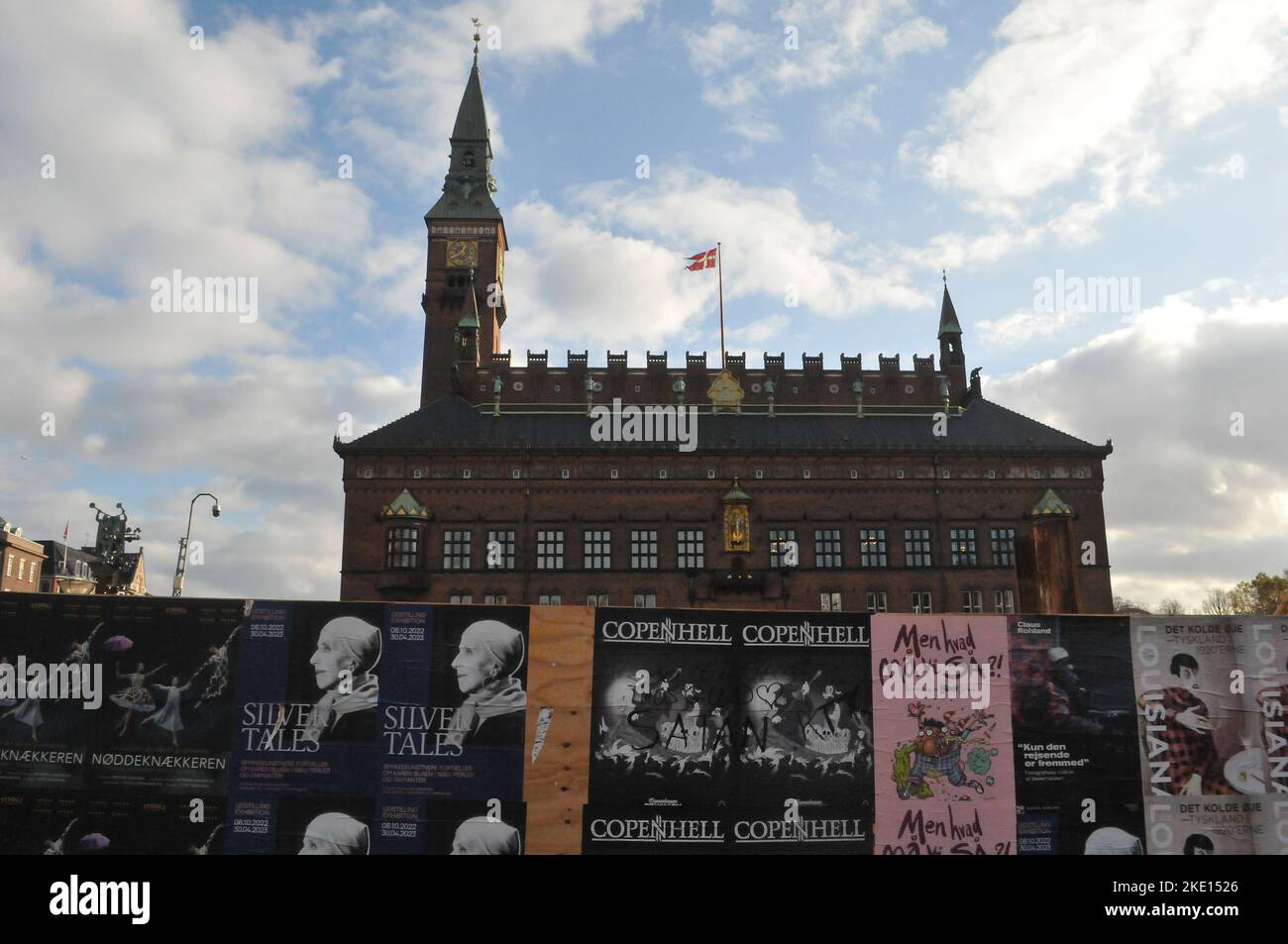 Copenhagen/Denmark/09 November 2022/ Copenhagen town hall building in ...