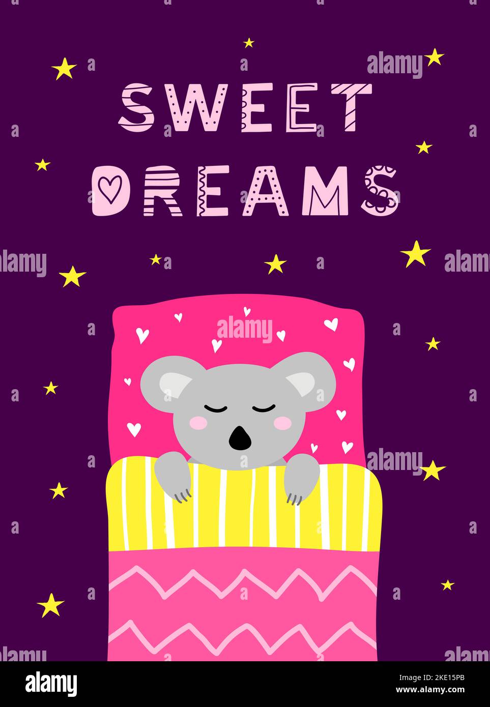 Koala in bed Stock Vector Images - Alamy