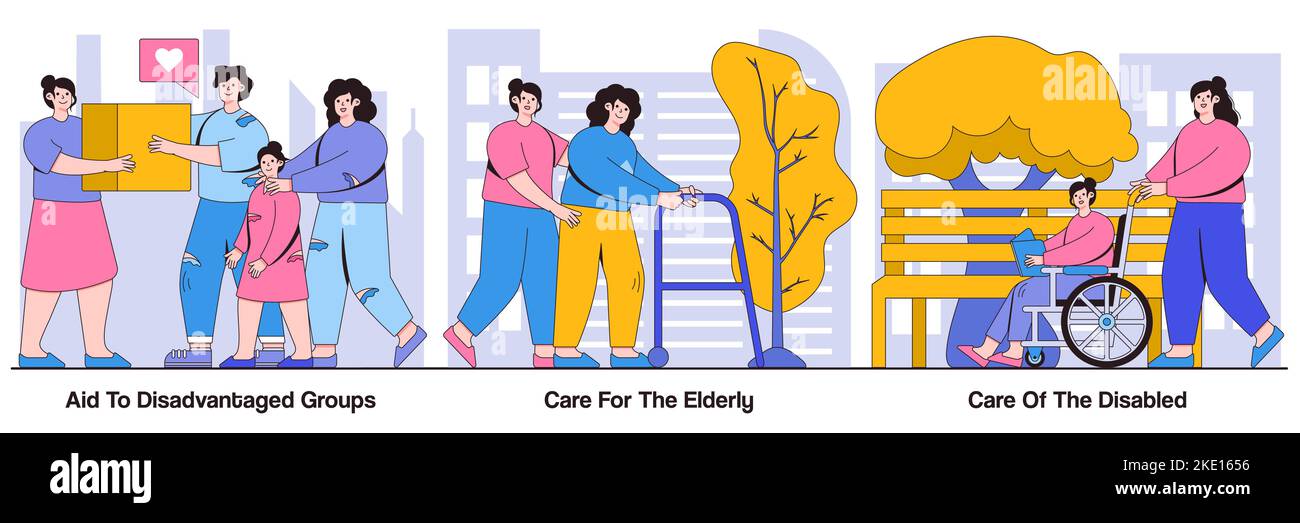 Disabled and disadvantaged children Stock Vector Images - Alamy