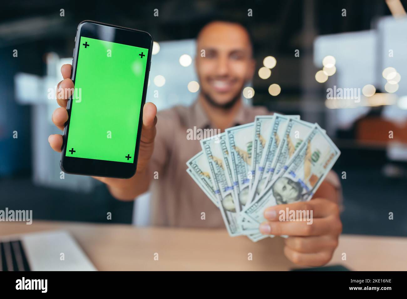Amazed businessman earning money hi-res stock photography and images ...