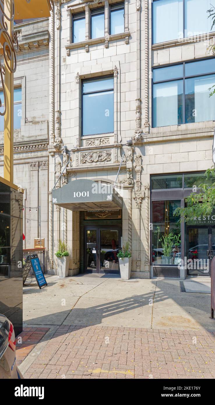 Cleveland theater district residential building hi-res stock ...