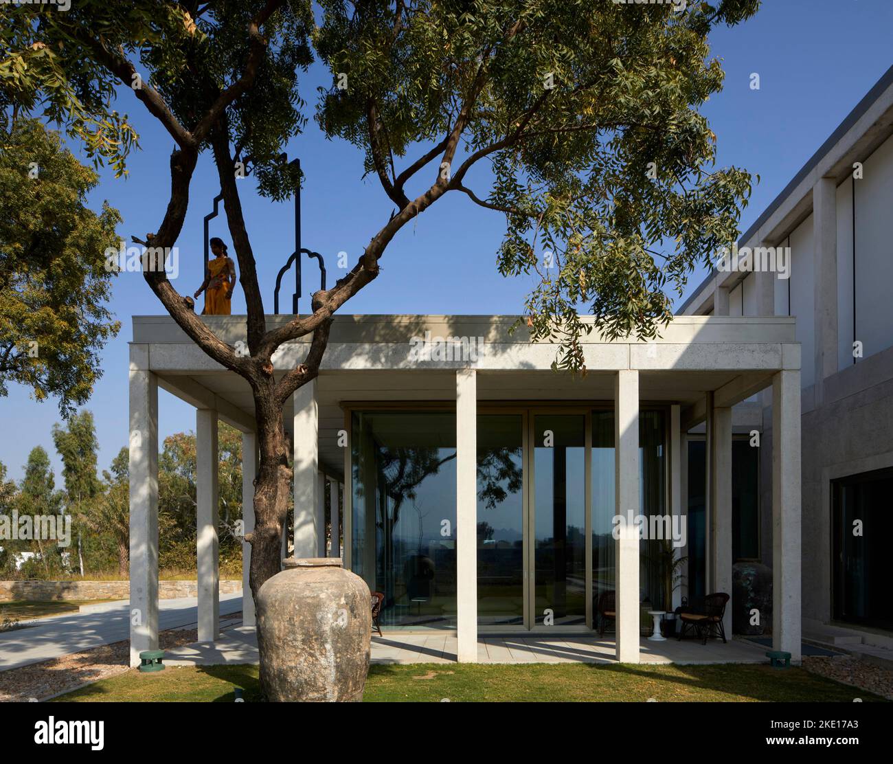 Overall exterior view. Lake House, Udaipur, India. Architect: Matra ...