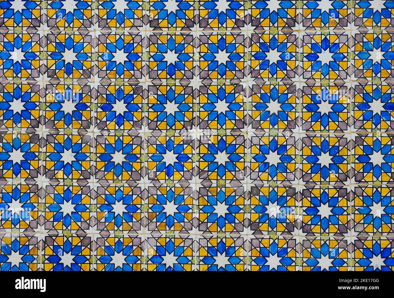 Sintra, colorful ceramic tile. Typical azulejo decoration in Portugal ...