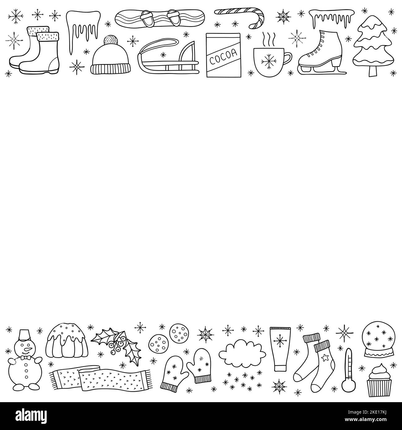 Snowman poster Black and White Stock Photos & Images - Alamy