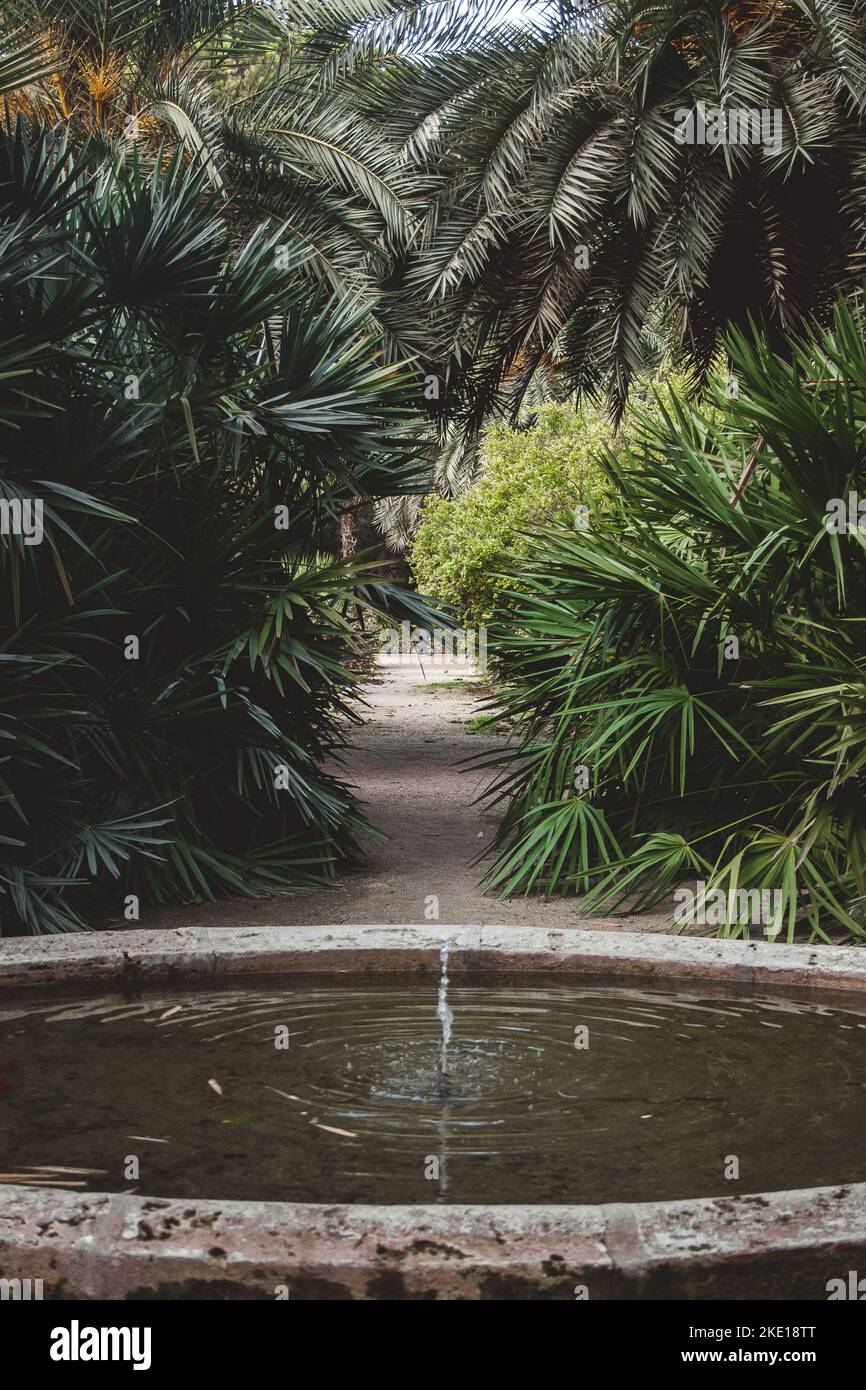 Circular pond with fountain hi-res stock photography and images - Alamy