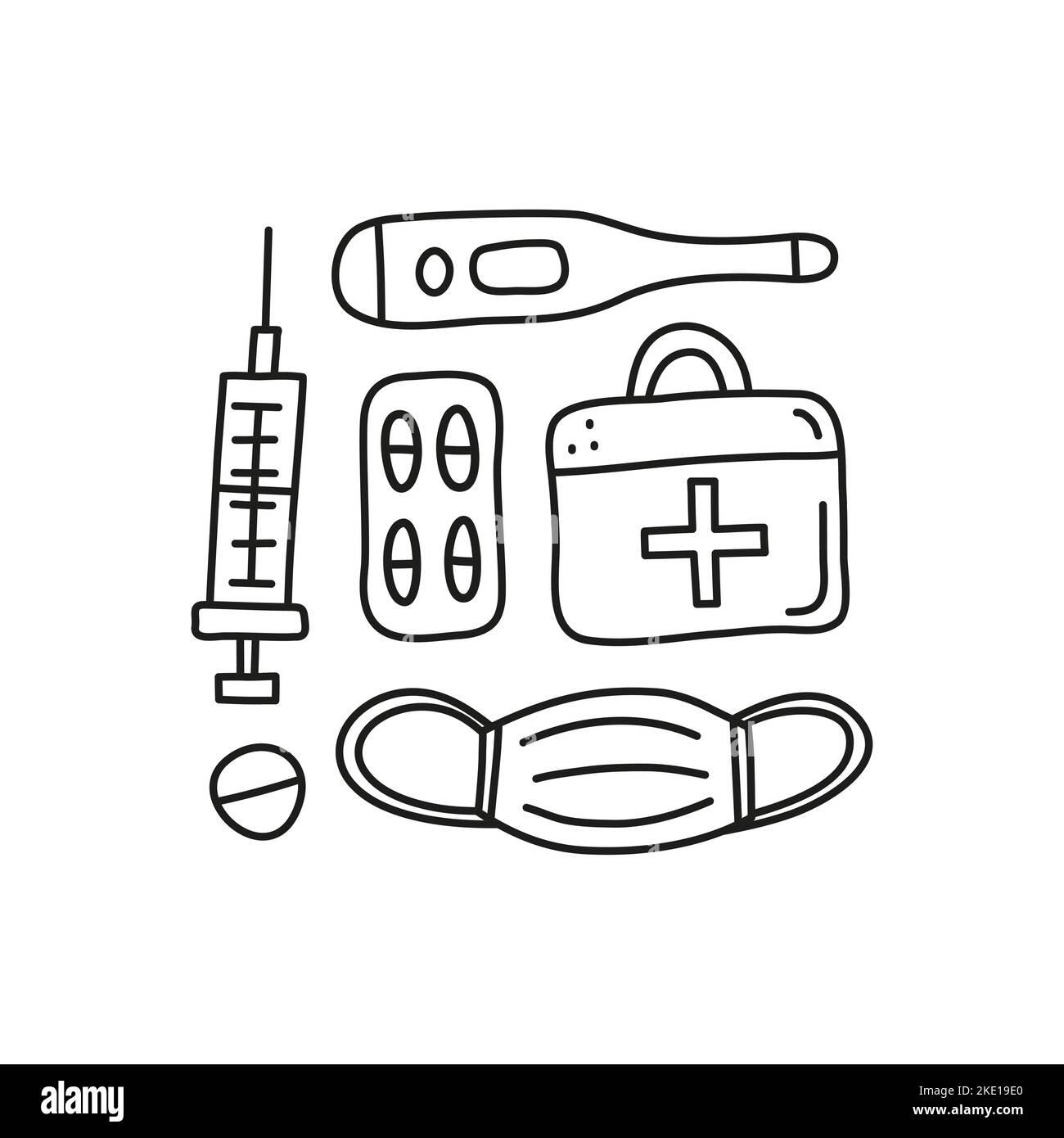 Syringe protective mask on Stock Vector Images - Alamy