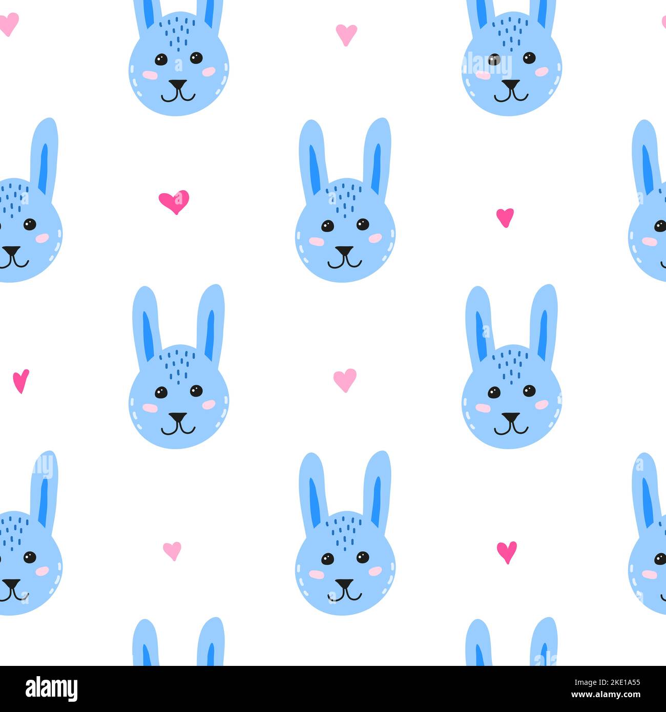 Cartoon bunny faces seamless hi-res stock photography and images - Alamy