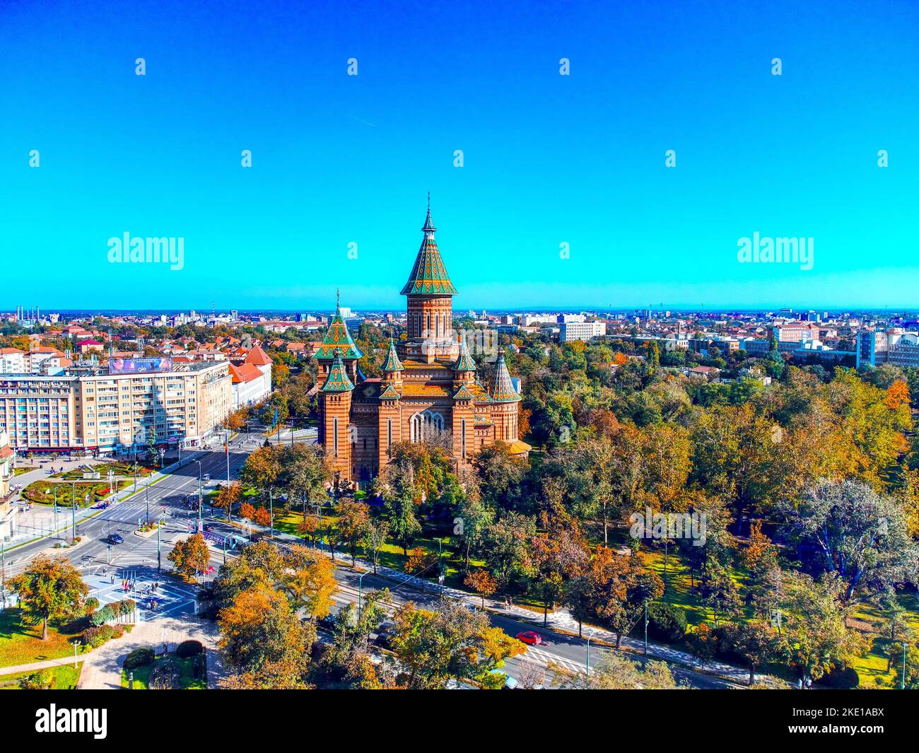 Romanian old beautiful Orthodox Metropolitan Cathedral in Timisoara ...
