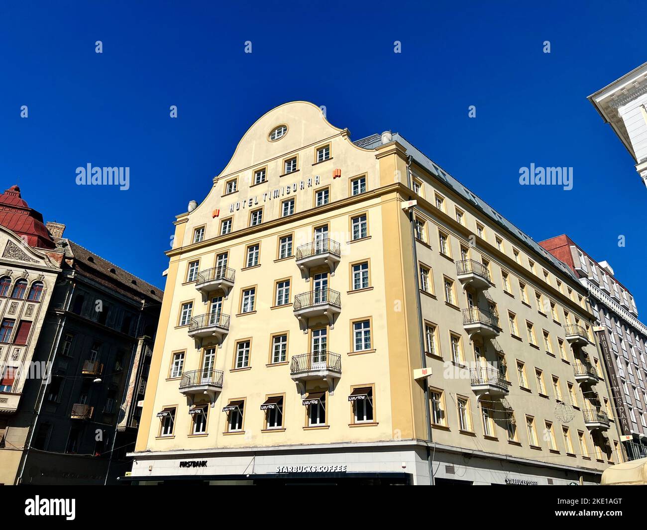 The beautiful architecture of Hotel Timisoara in Romania Stock Photo ...
