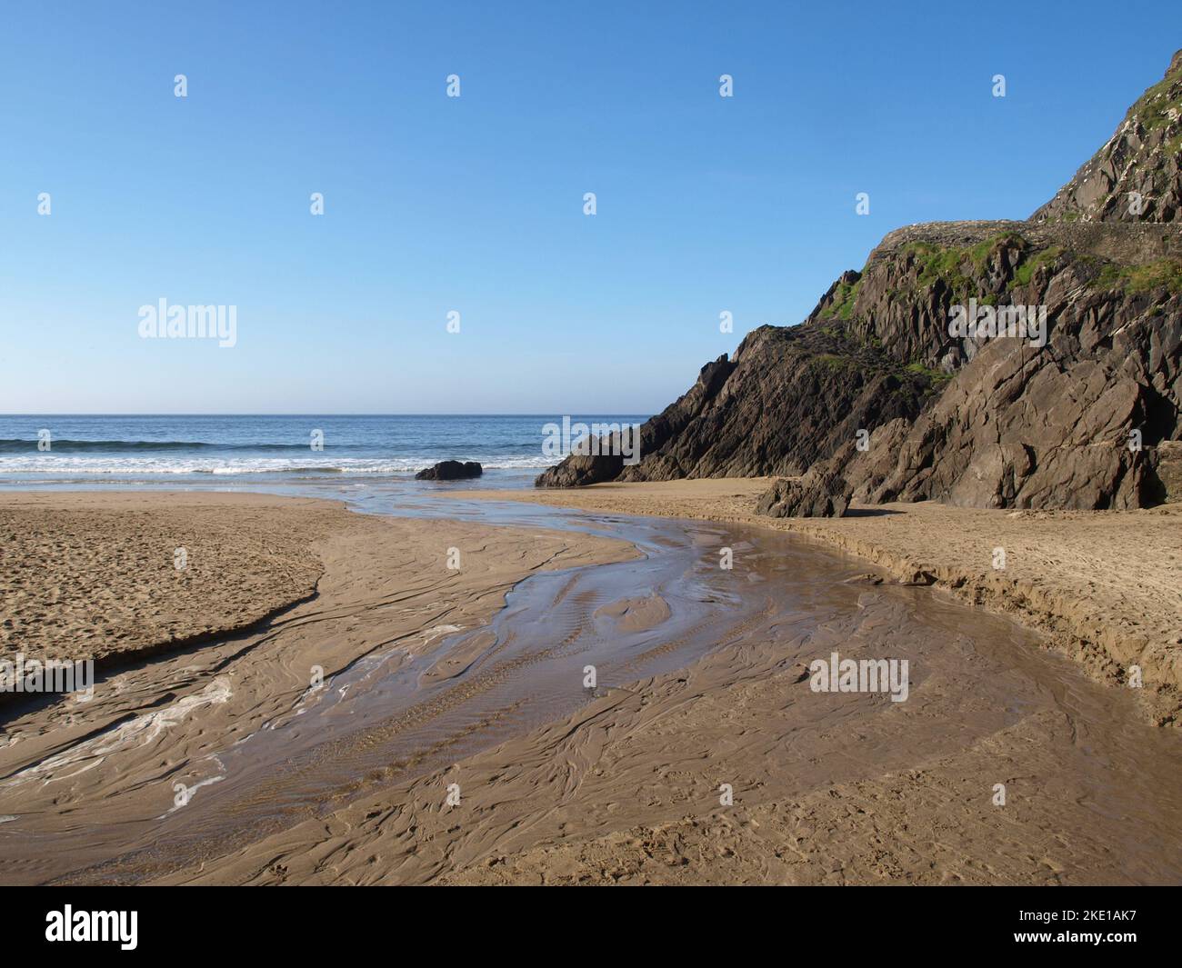 Beach near Slea Head on the Dingle Peninsula in Ireland with a clear ...