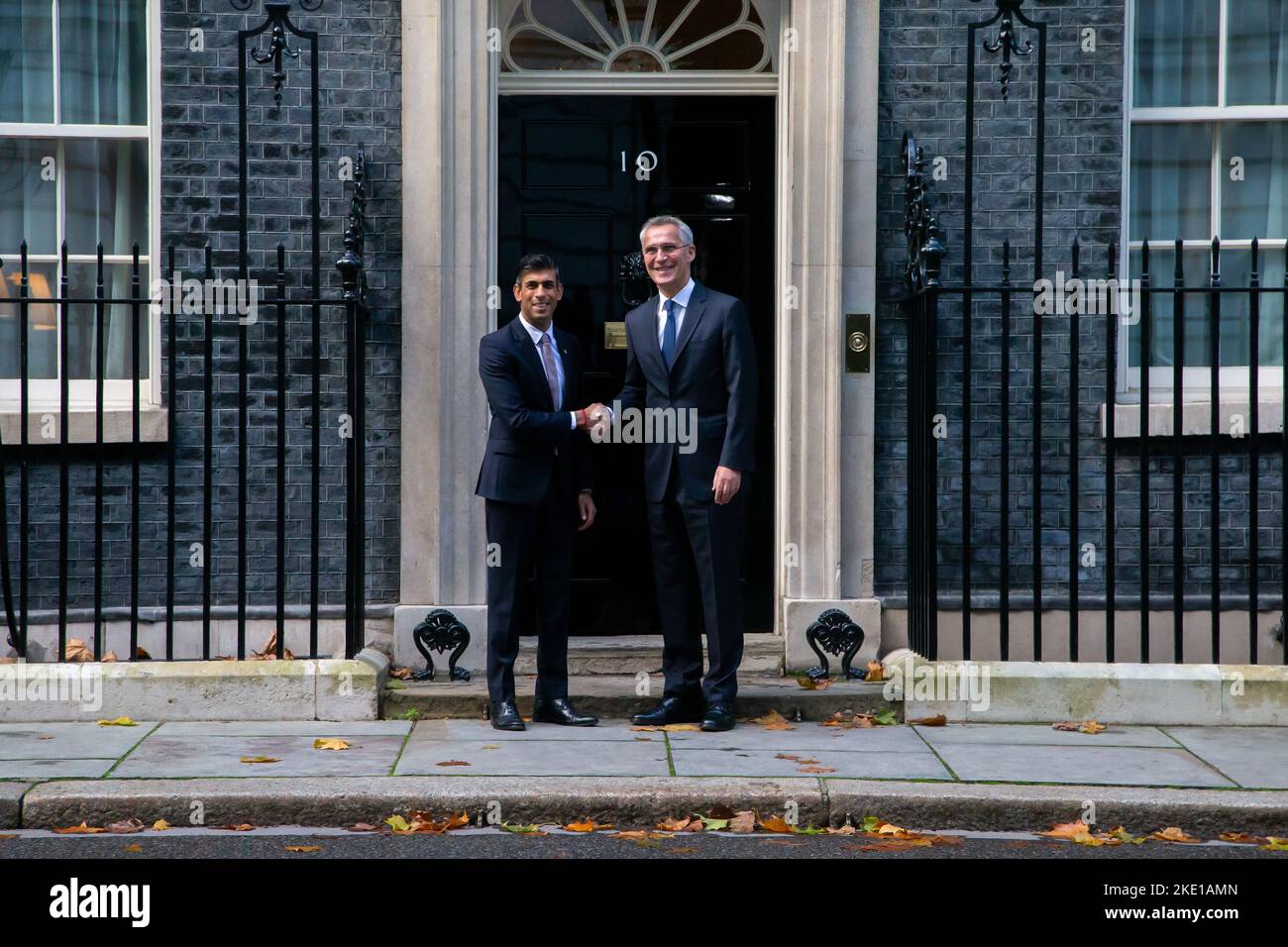 London, England, UK. 9th Nov, 2022. UK Prime Minister RISHI SUNAK welcomes NATO General ...