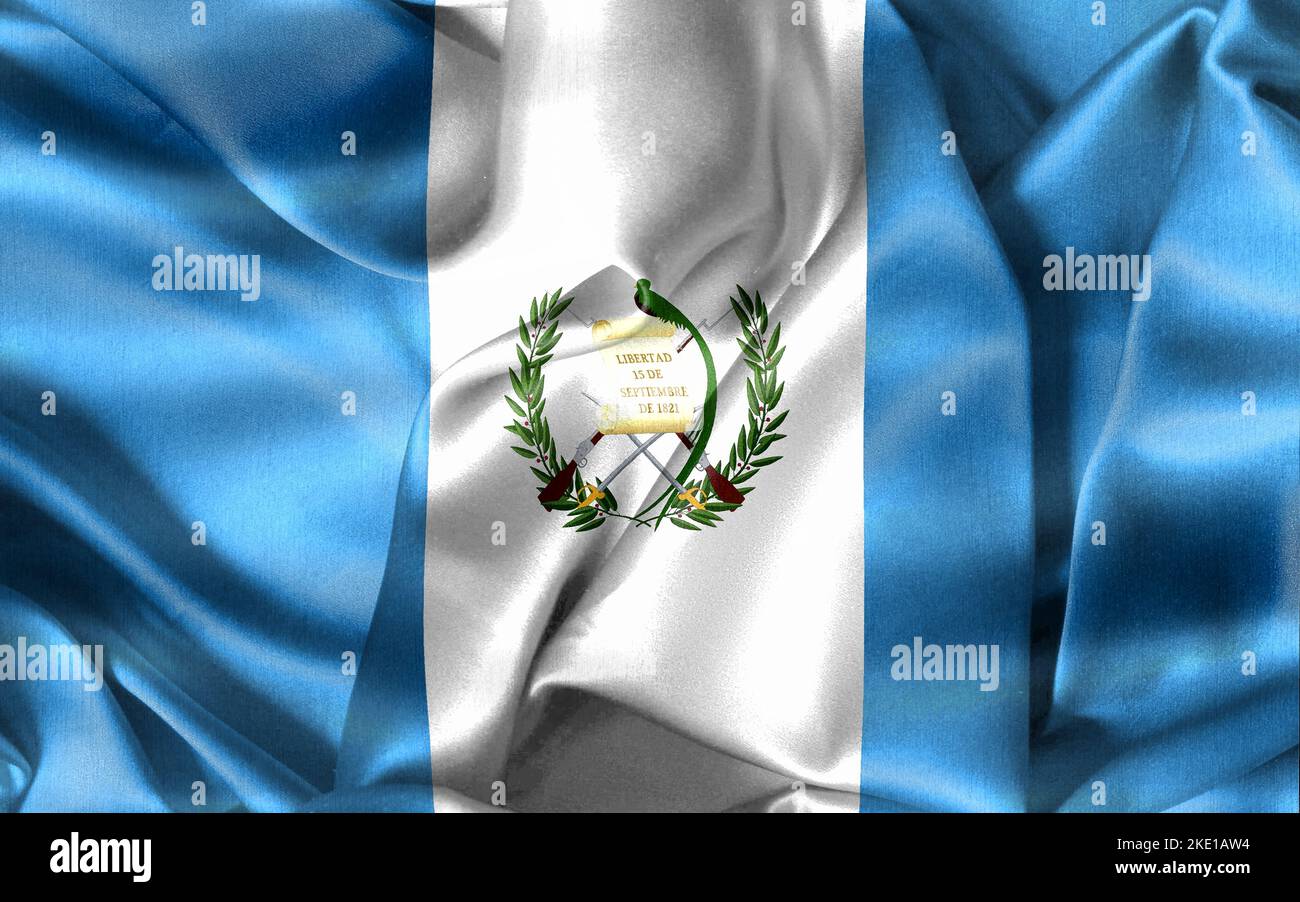 Guatemala flag - realistic flag in the wind Stock Photo - Alamy