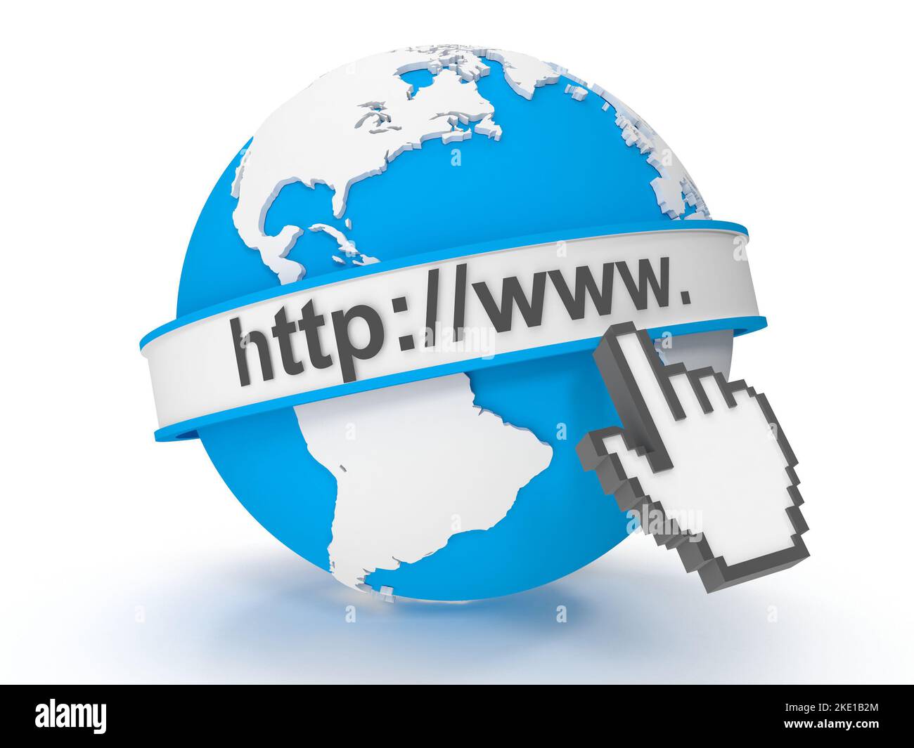 Internet Concept with World Map , This is a 3d rendered computer ...