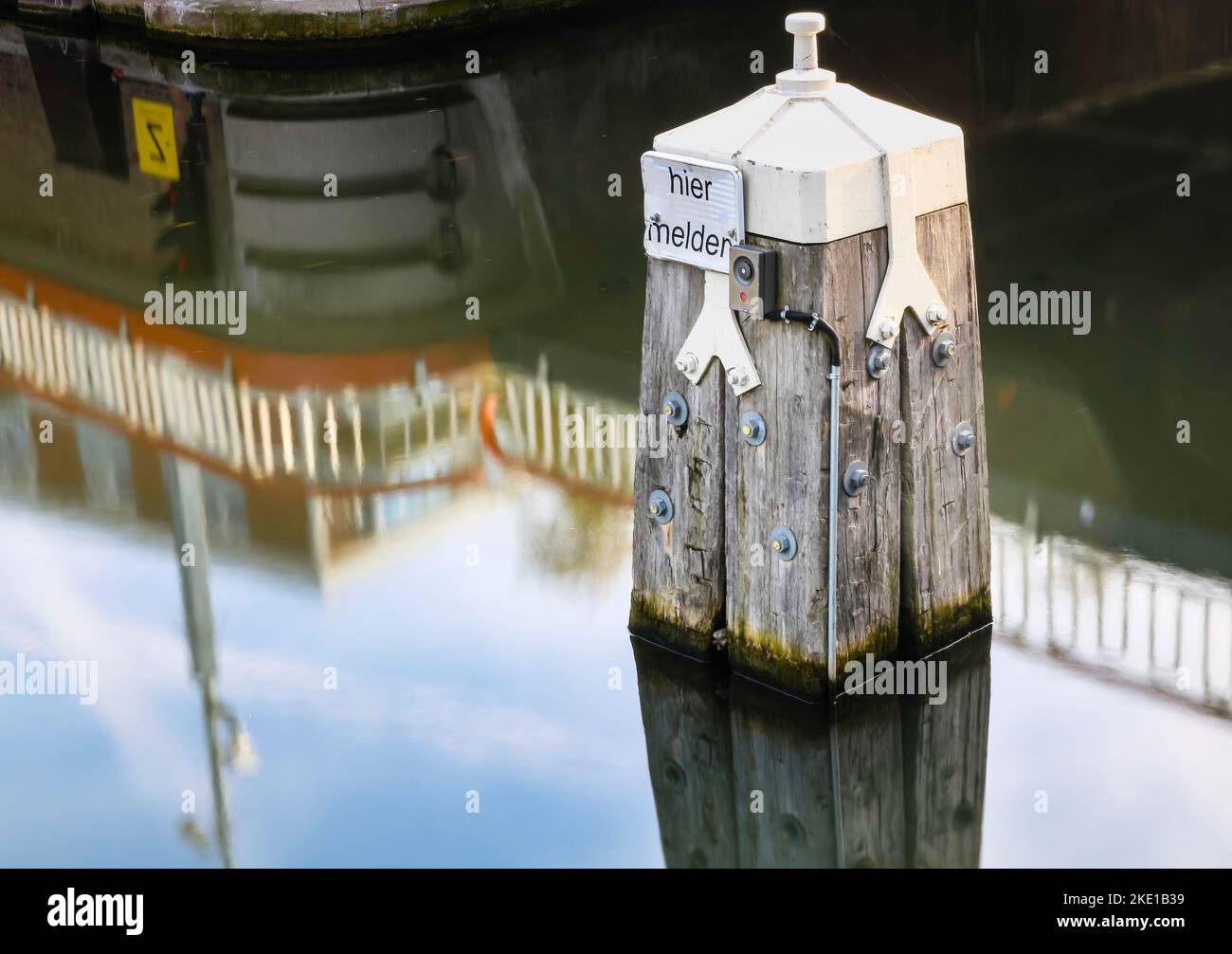 Bollard with bridge keeper's bell, Utrecht, the Netherlands Stock Photo ...