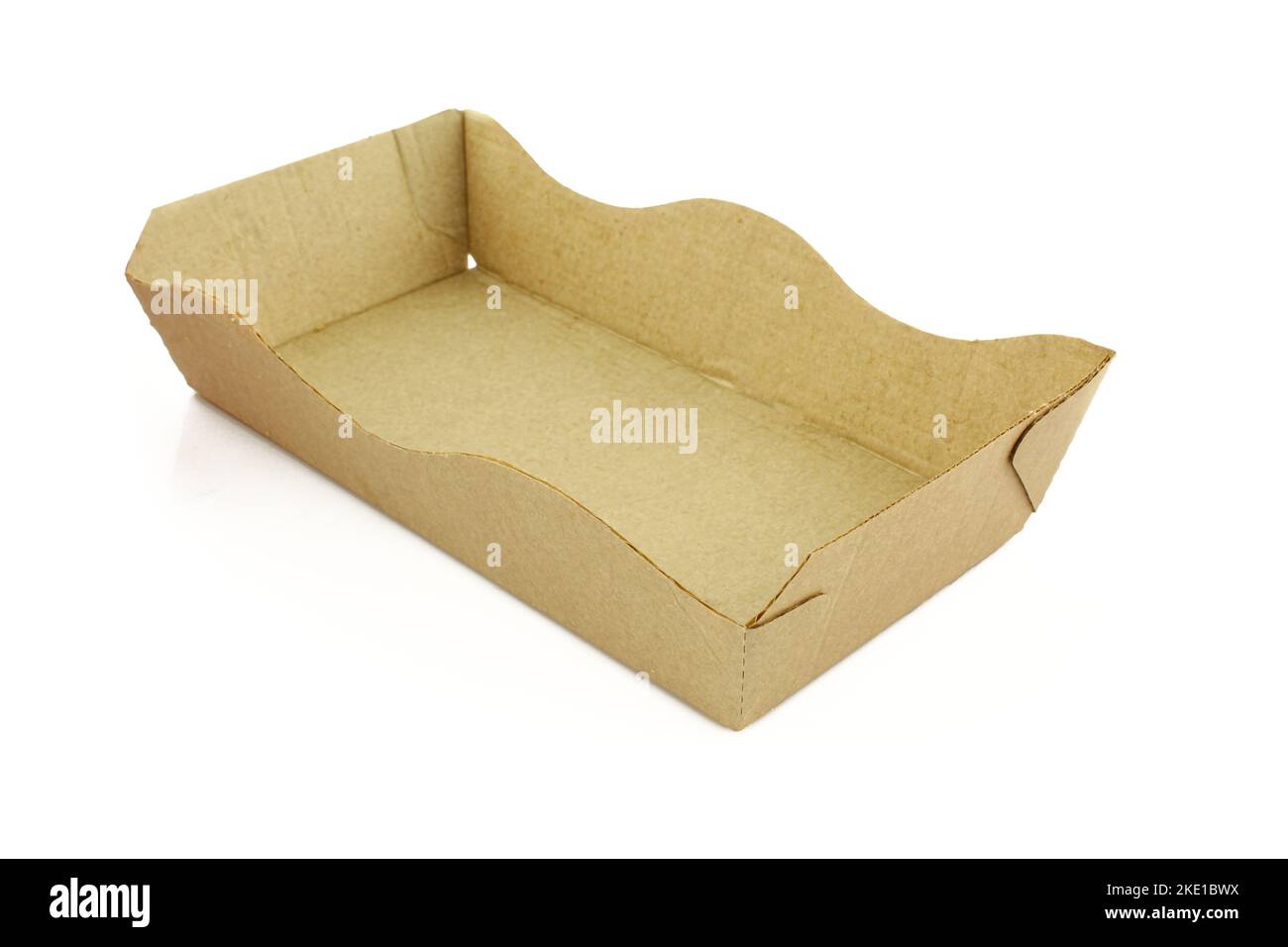 Empty cardboard plate isolated on white background Stock Photo - Alamy