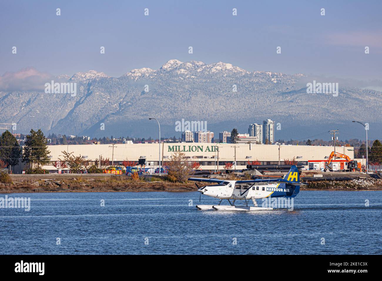 Turbo Beaver float plane in readiness for take-off on an arm of the ...