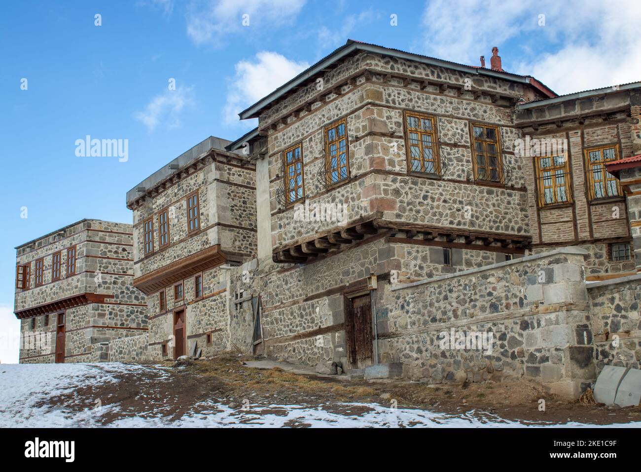 Anatolian stone houses. Erzurum stone houses. Historic stone houses ...