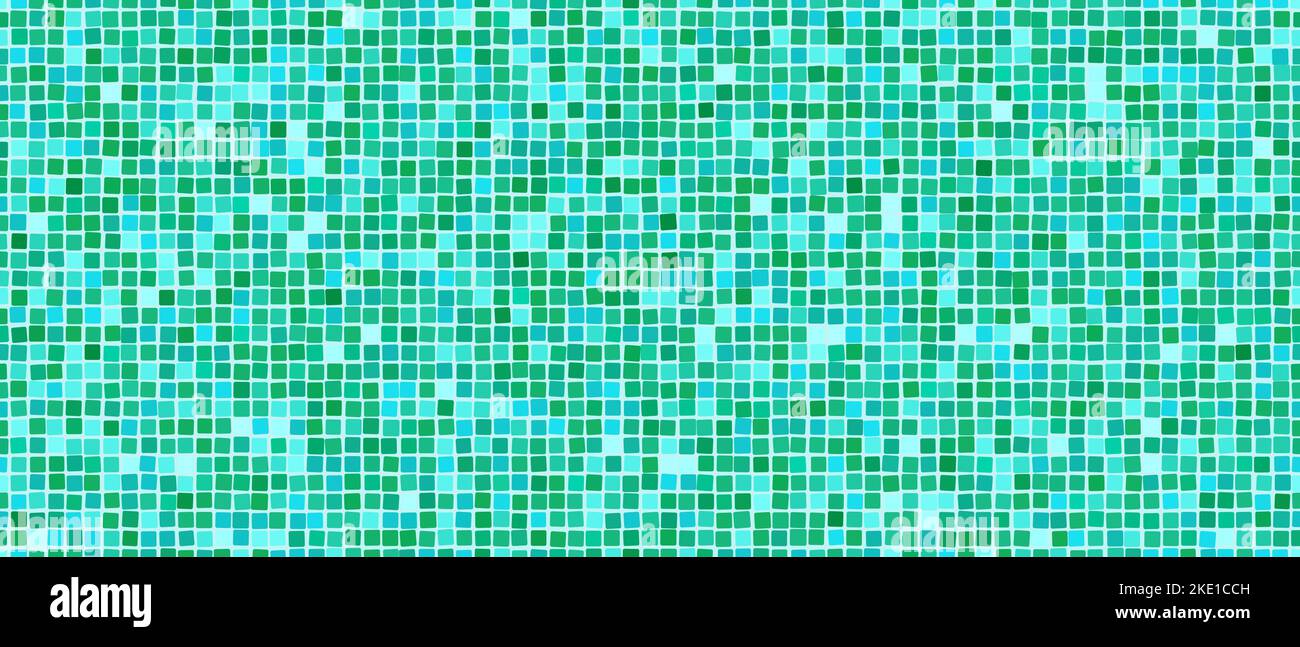 Turquoise swimming pool mosaic tile seamless pattern Stock Vector Image ...