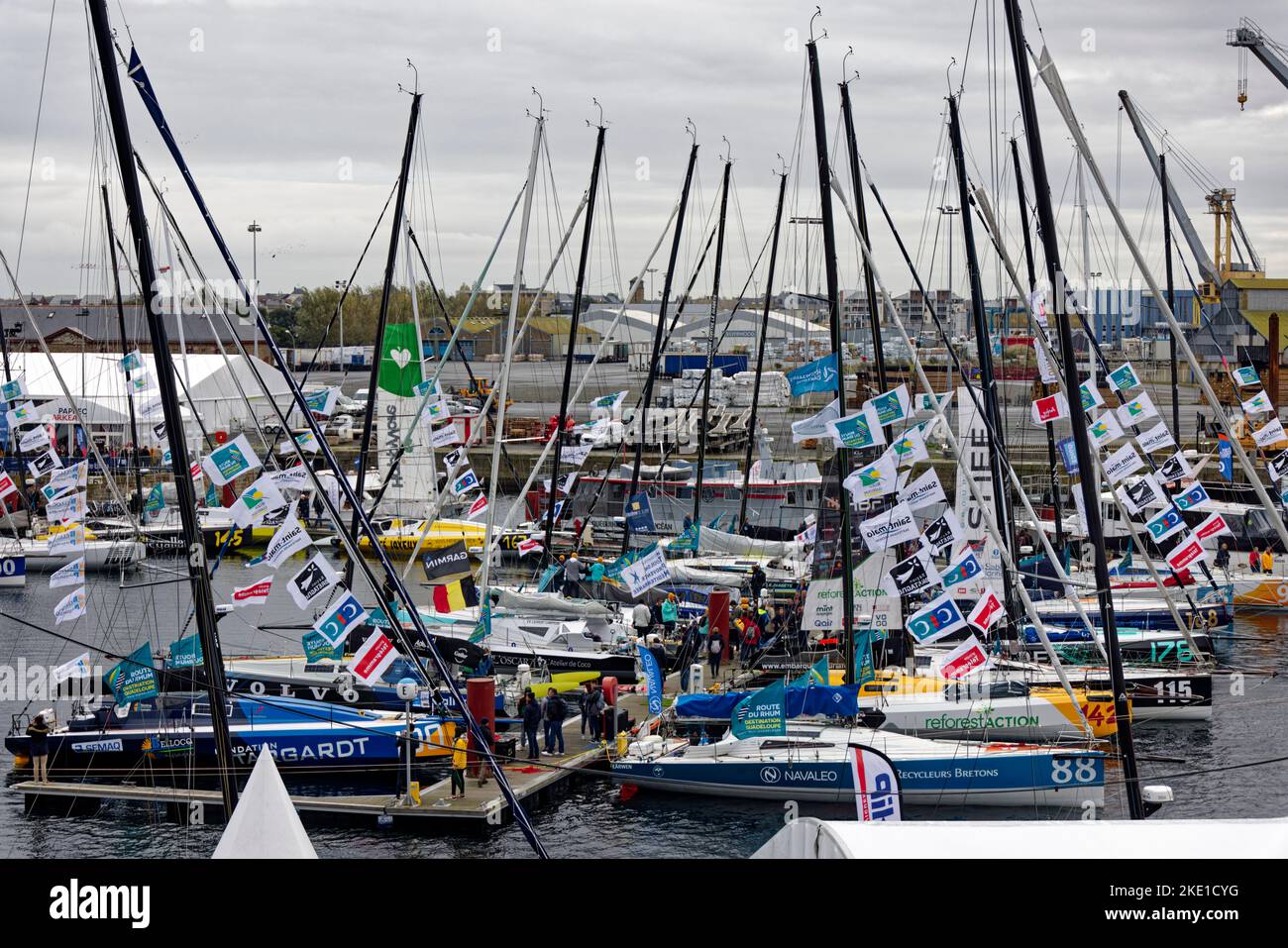 Saint-Malo, France. 5th Nov, 2022. General view of the Class 40 before ...