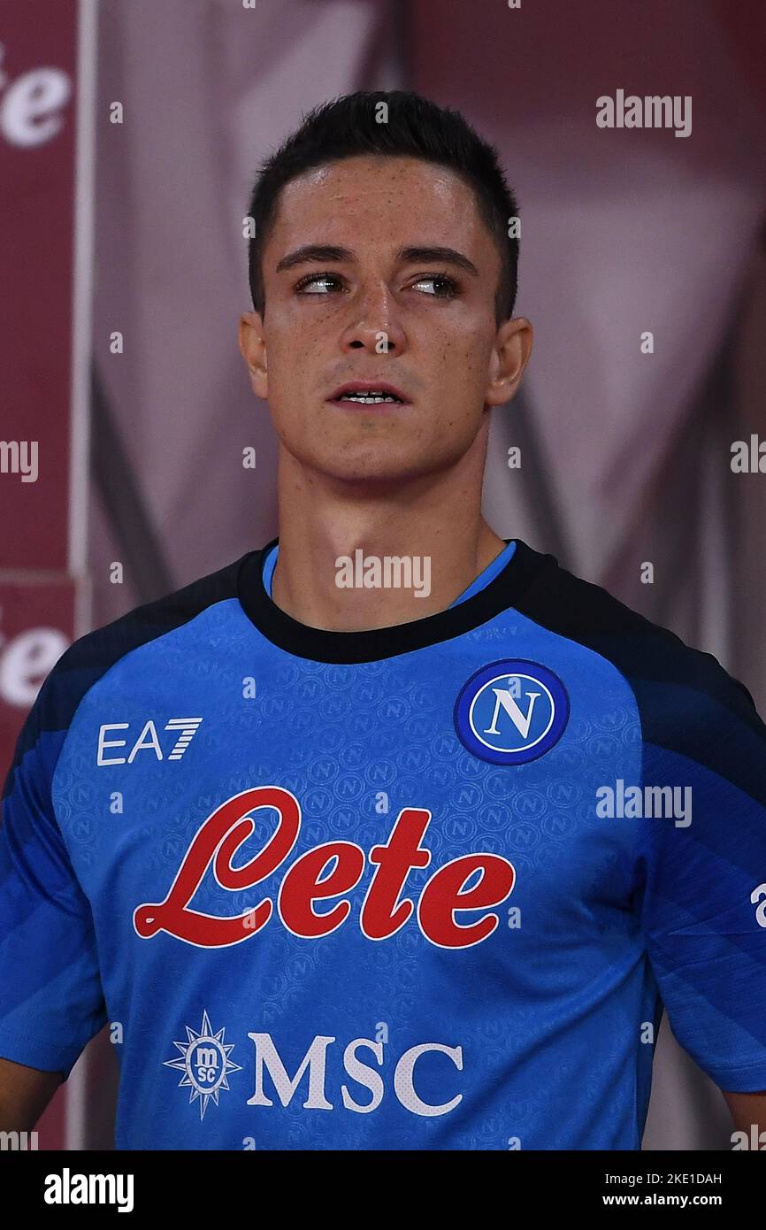 Giacomo Raspadori of SSC Napoli in action during the Serie A match ...
