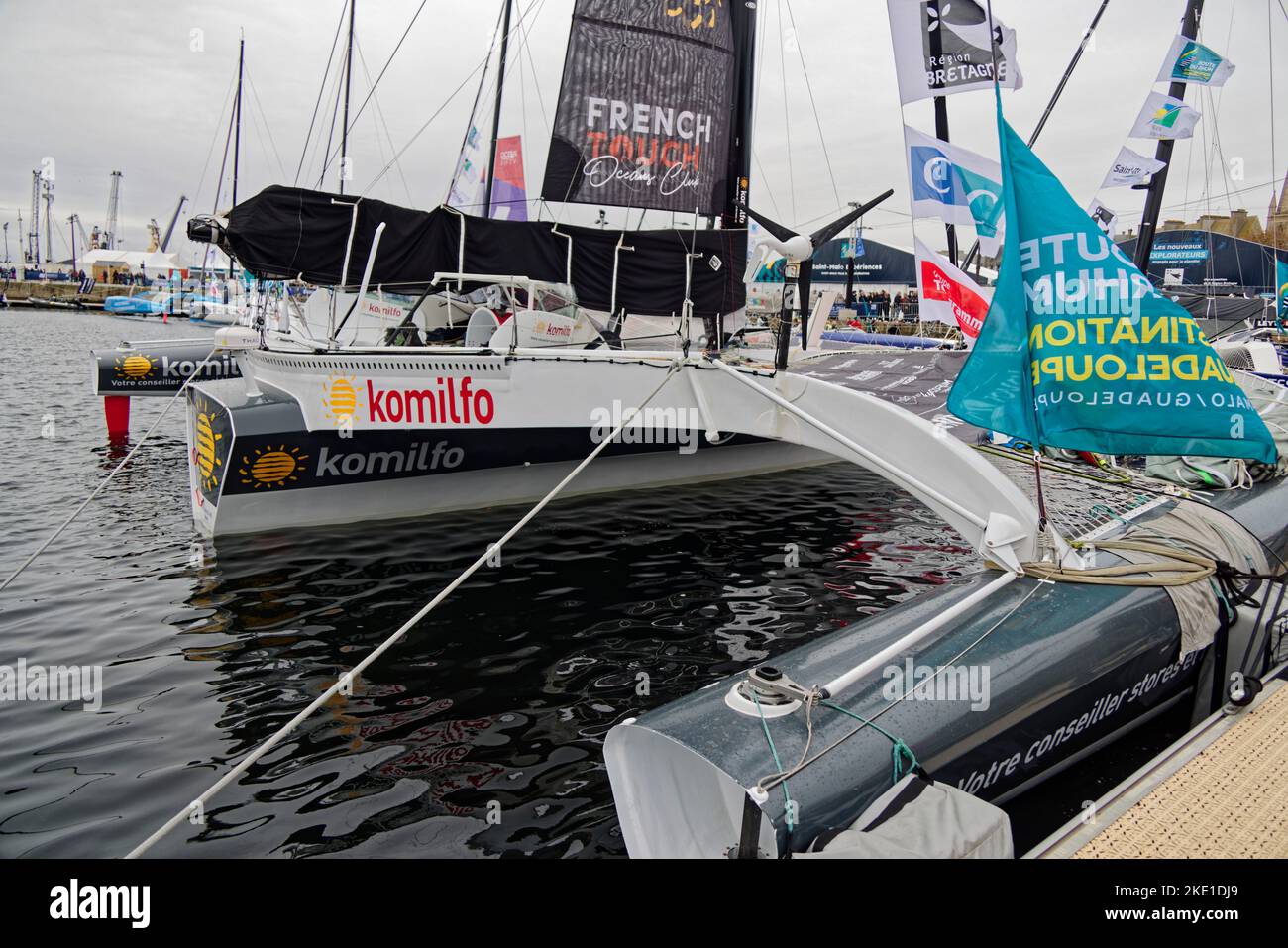 Saint-Malo, France. 5th Nov, 2022. The Ocean Fifty Komilfo skippering ...