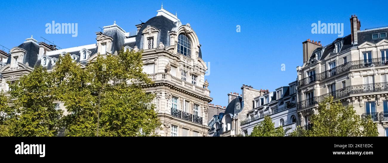 Paris, beautiful building boulevard de Courcelles, in a luxury district Stock Photo - Alamy