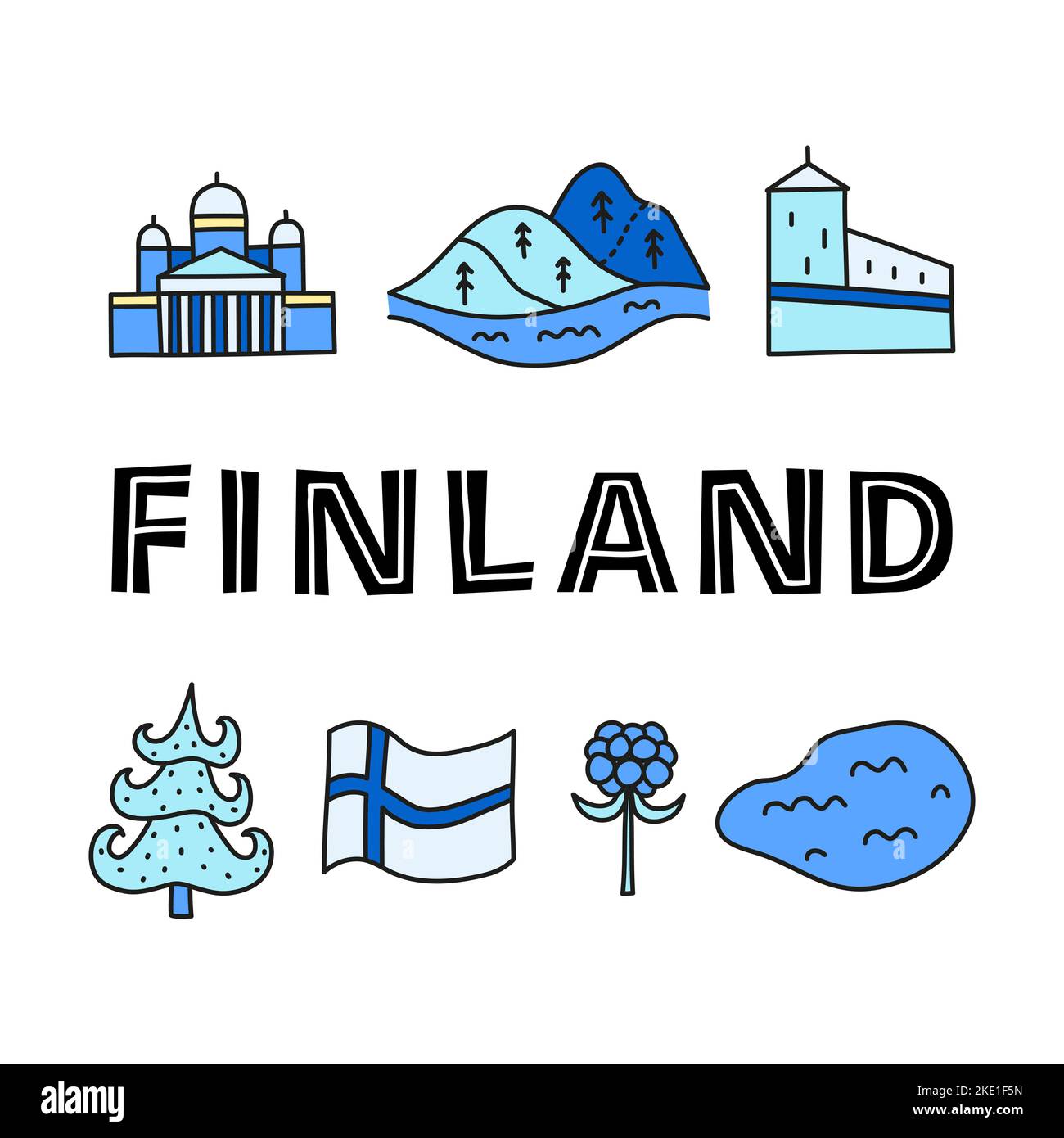 Lapland lake Stock Vector Images - Alamy